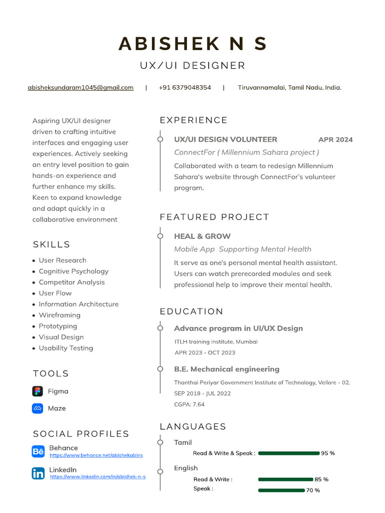 Abi UX UI Resume 3 | PDF