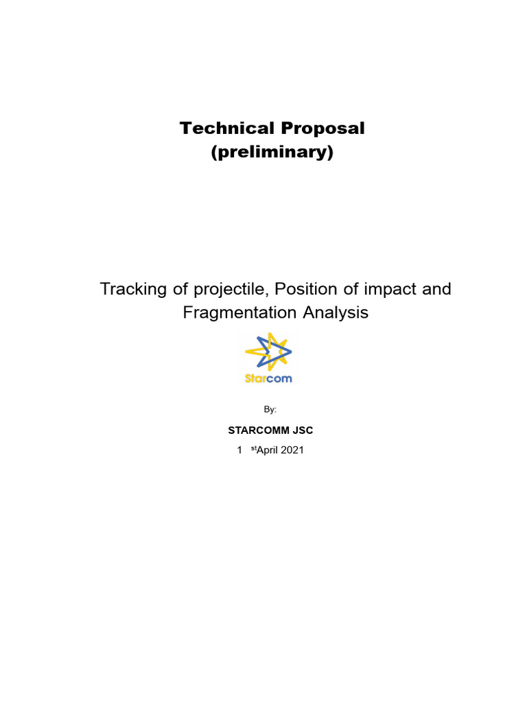 Starcom Projectile Tracking Proposal | PDF | Artillery | Radar