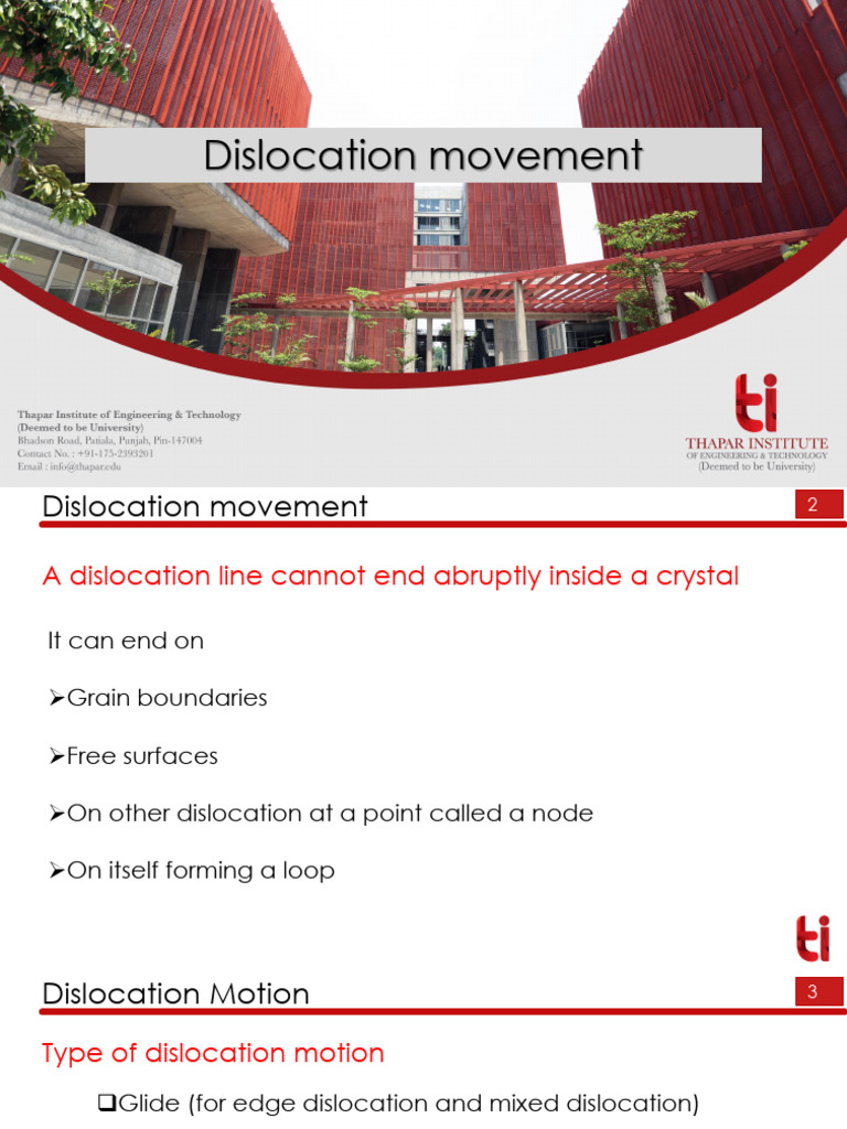 Lecture 23 Line Defects Dislocation Movement | PDF | Dislocation ...