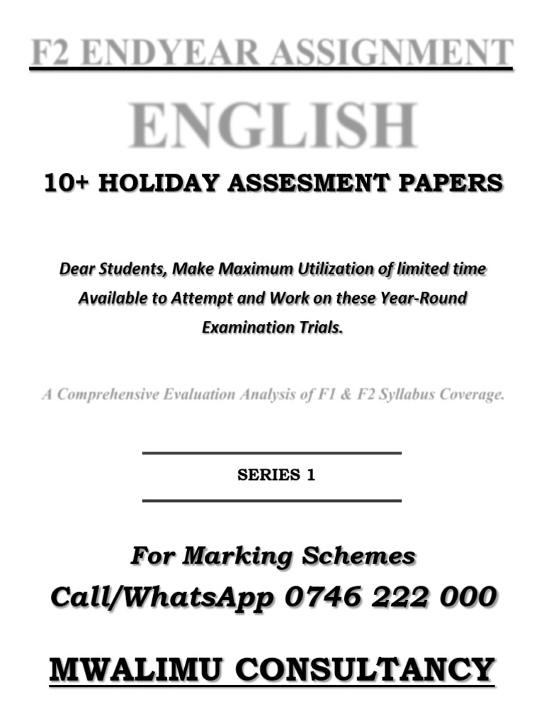 f2 Eng Et3 Assignment s1-1 | PDF