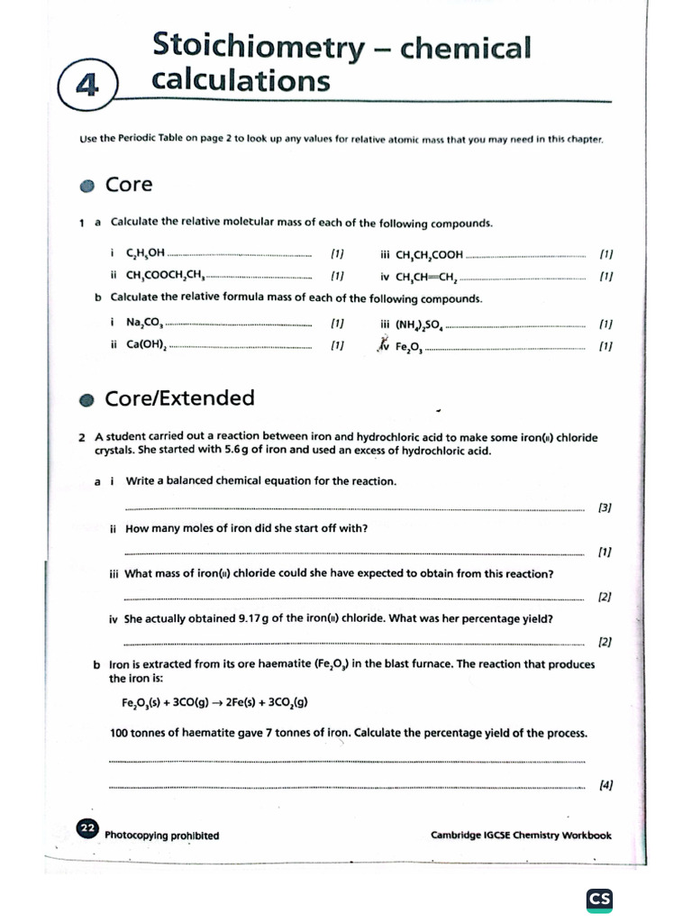 Chemistry (2nd Term) (Workbook) | PDF