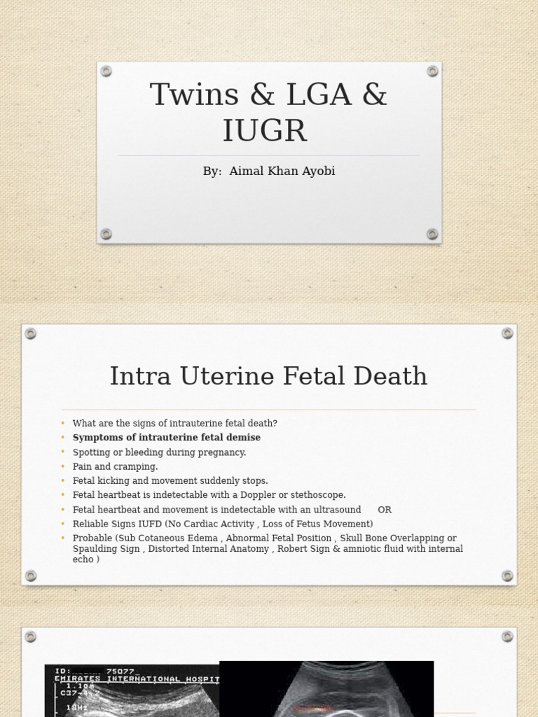 Twins & Lga & Iugr | PDF | Twin | Human Reproduction