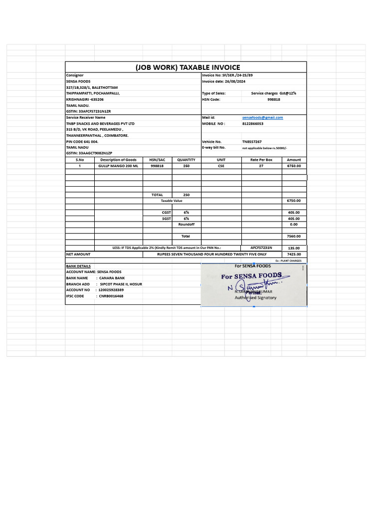 August Invoice - Invoice - 89 | PDF | Payments | Taxation