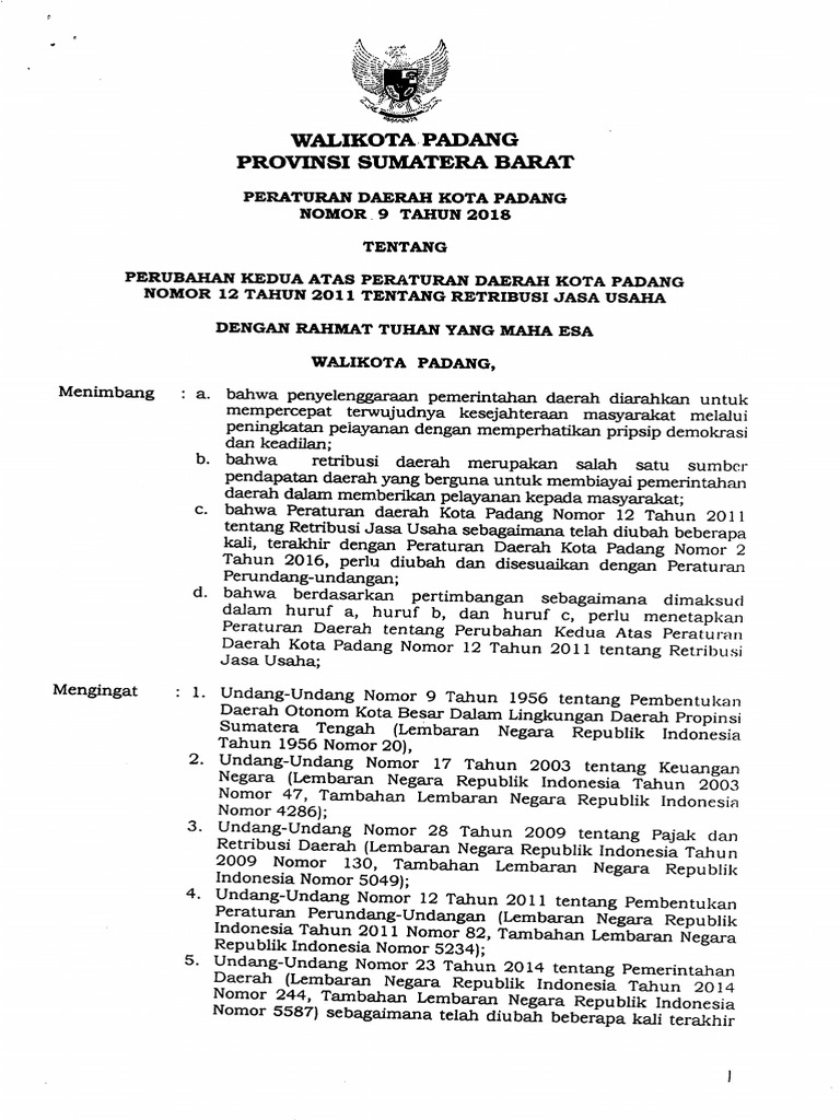 Perda 9 Tahun 2018 | PDF