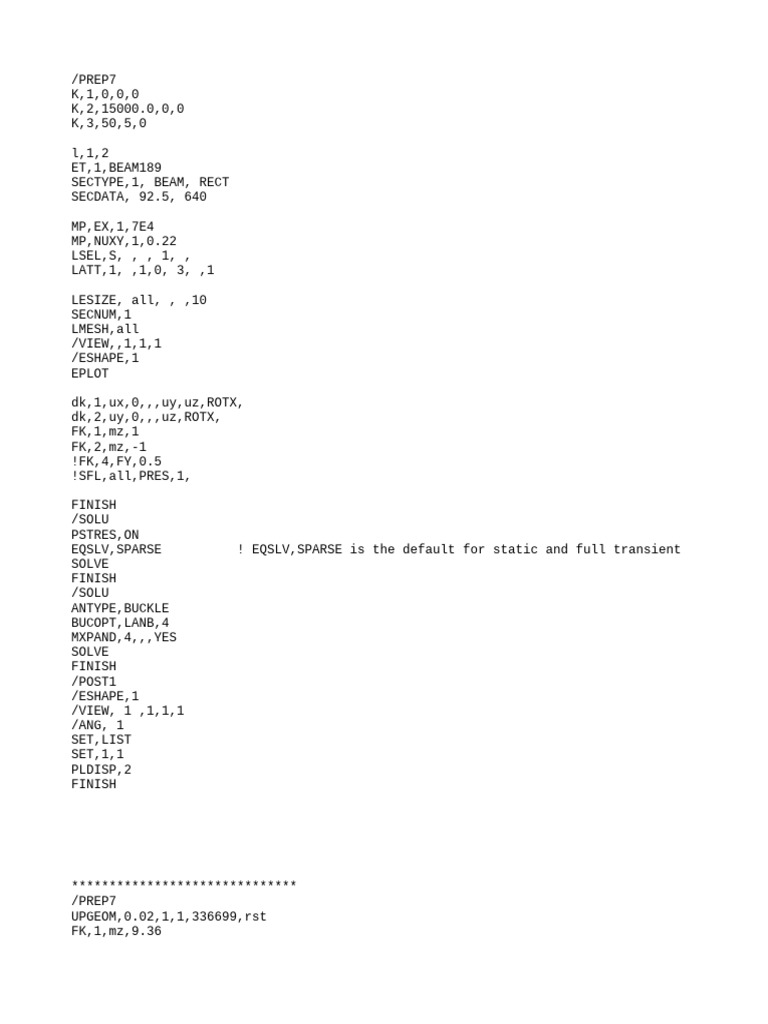 弯扭稳定特征值屈曲分需2 (BEAM189单元） | PDF