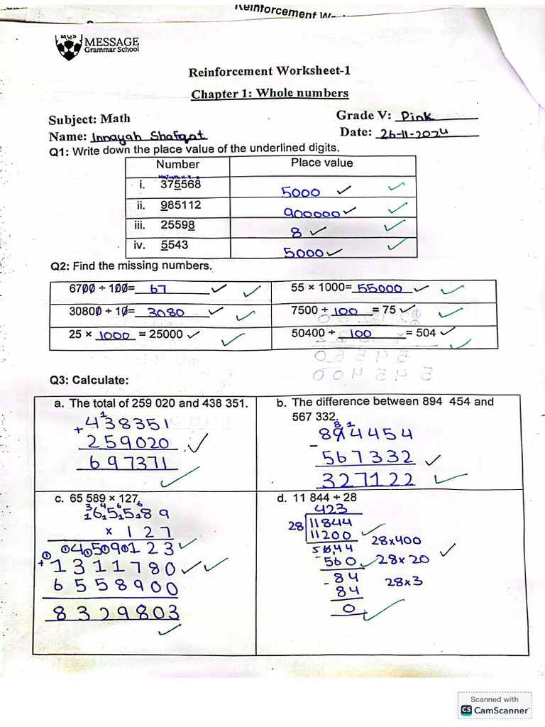 Solved revision + cumulative worksheets | PDF