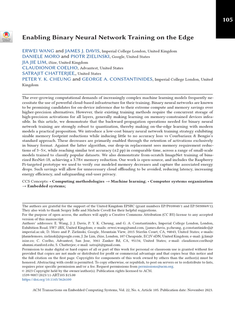 Enabling Bnn By Edge Pdf Artificial Neural Network Applied Mathematics