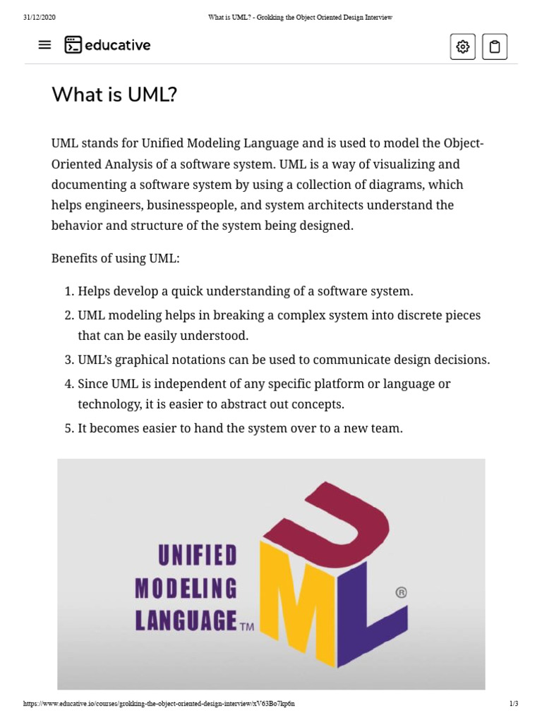3-What Is UML - Grokking The Object Oriented Design Interview | PDF ...
