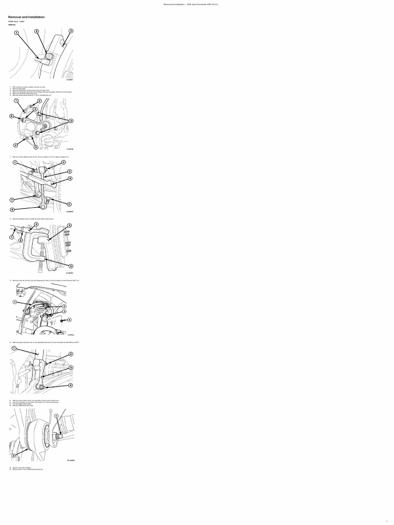 2006 jeep commander front axle c200f | PDF