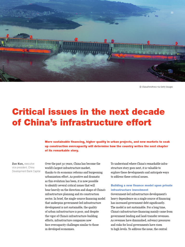 Critical Issues in The Next Decade of Chinas Infrastructure Effort ...