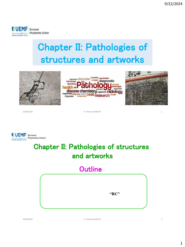 Chapter II - Pathologies of Structures - Support 1 | PDF | Porosity | Concrete