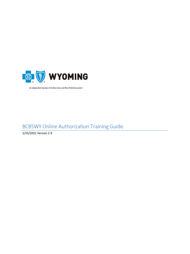 BCBSWY Prior Authorization Guide | PDF | Patient | Medicare (United States)