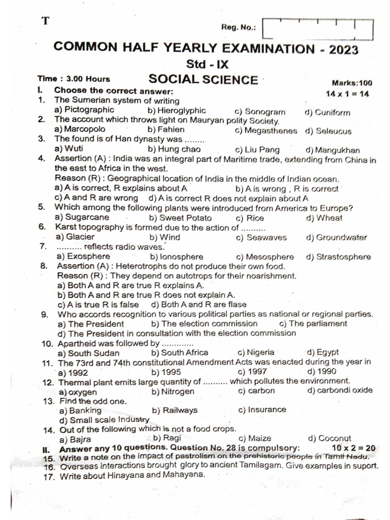 9th-Social-EM-Half-Yearly-Exam-2023-Question-Paper-Tuticorin-District ...