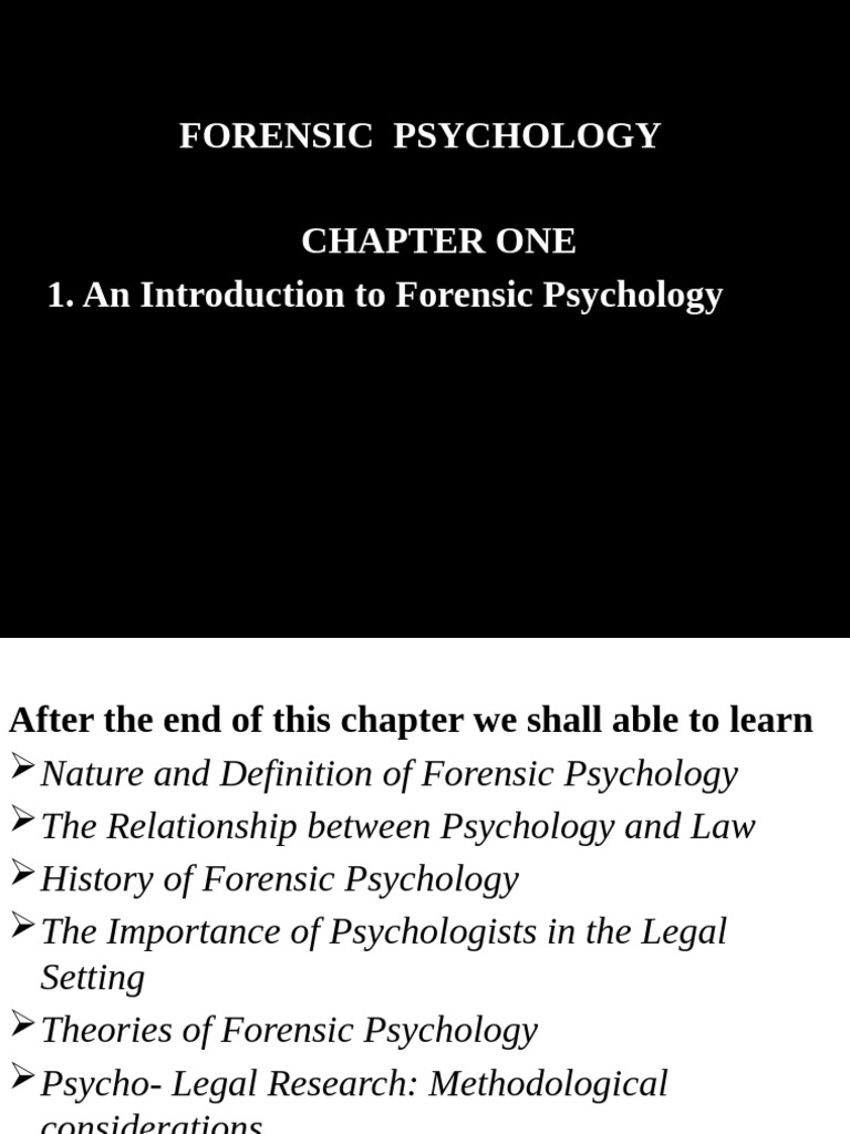 Forensic Psychology PPT Finished | PDF | Memory | Lie