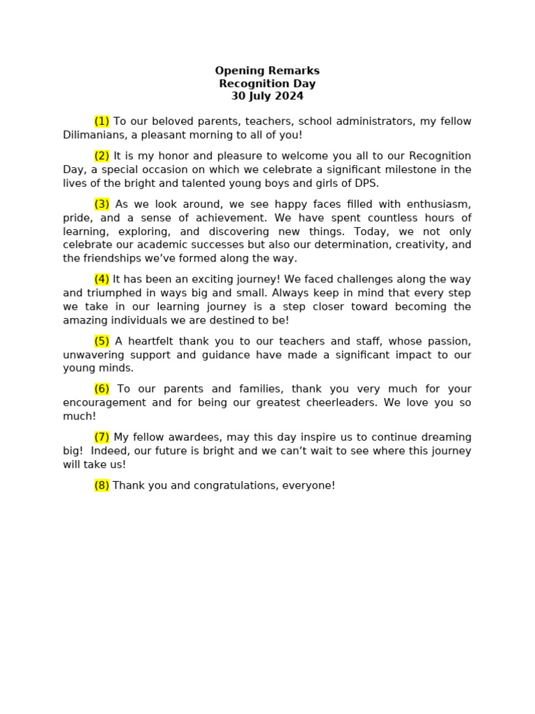 Lia Mei_Opening Remarks | PDF