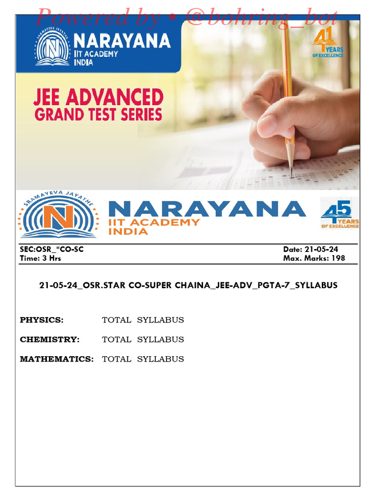 21.05.24_OSR.STAR CO-SC_JEE-ADV_2020_P2_PGTA-7_QP | PDF | Circle | Capacitor
