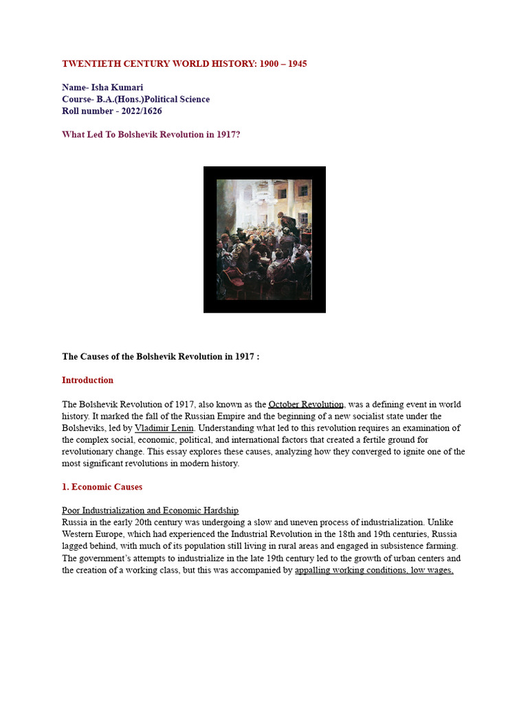 isha kumari, 1626 (1) (1) | PDF | Vladimir Lenin | Bolsheviks isha kumari, 1626 (1) (1) | PDF | Vladimir Lenin | Bolsheviks