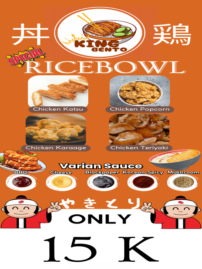 Rice Bowl Varieties & Sauces | PDF