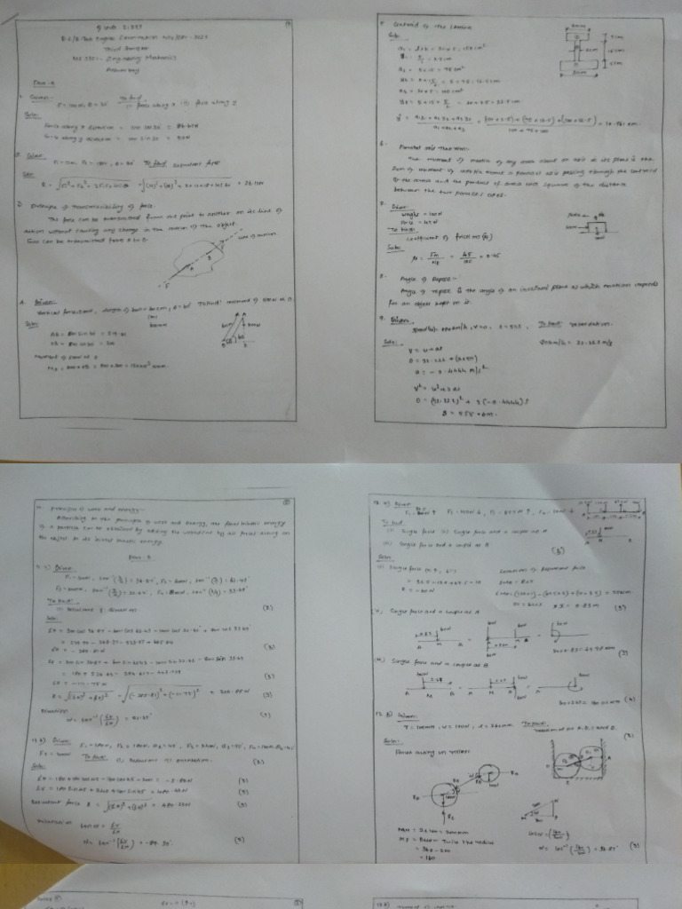 Me3351 em Answer Key ND 2023 | PDF