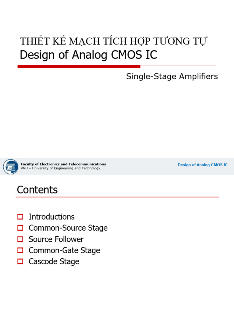 Analog CMOS IC Design Guide | PDF | Cmos | Electronic Engineering
