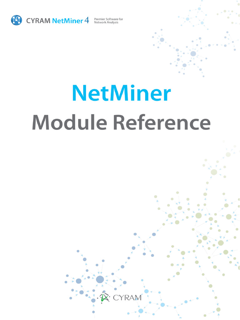 NetMiner Module Reference | PDF | Matrix (Mathematics) | Vertex (Graph Theory)