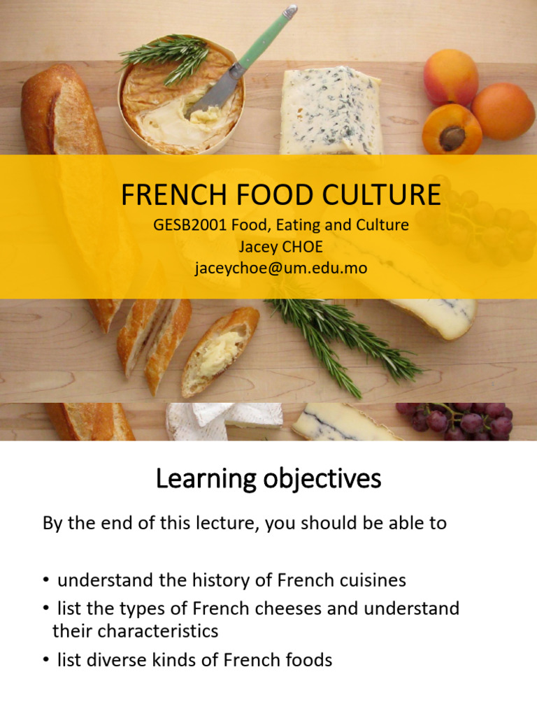4. French Food Culture | PDF | Cheese | French Cuisine