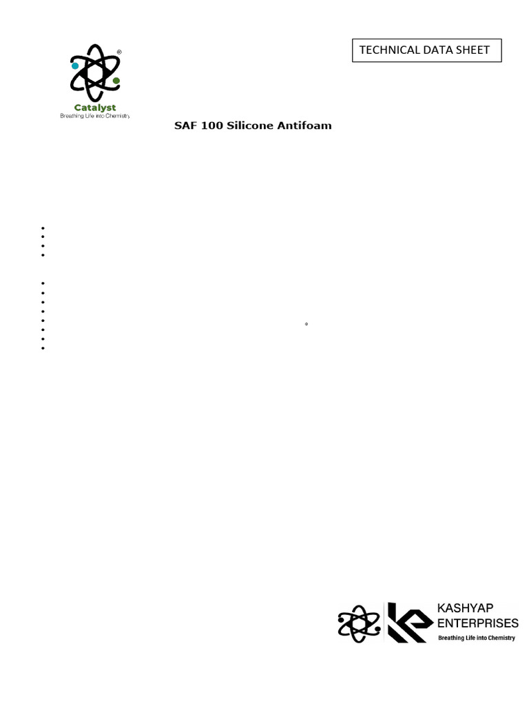 CATALYST SAF 100 | PDF | Silicone | Solvent