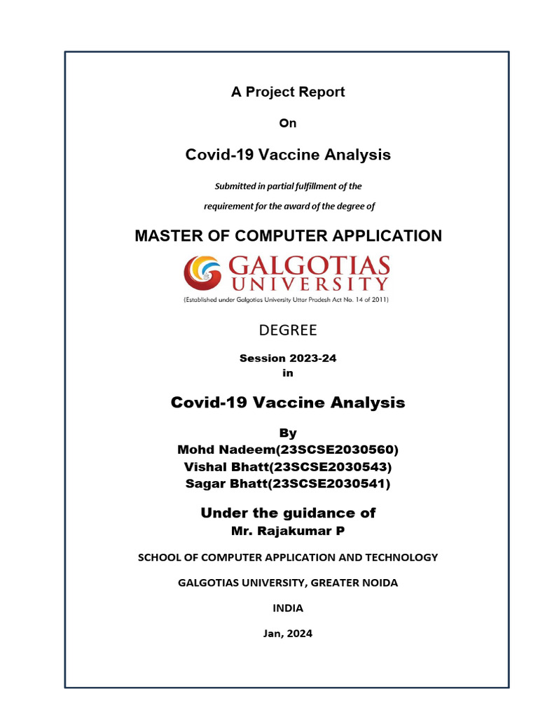 covid-19 vaccination analysis | PDF | Data Analysis | Python (Programming Language)