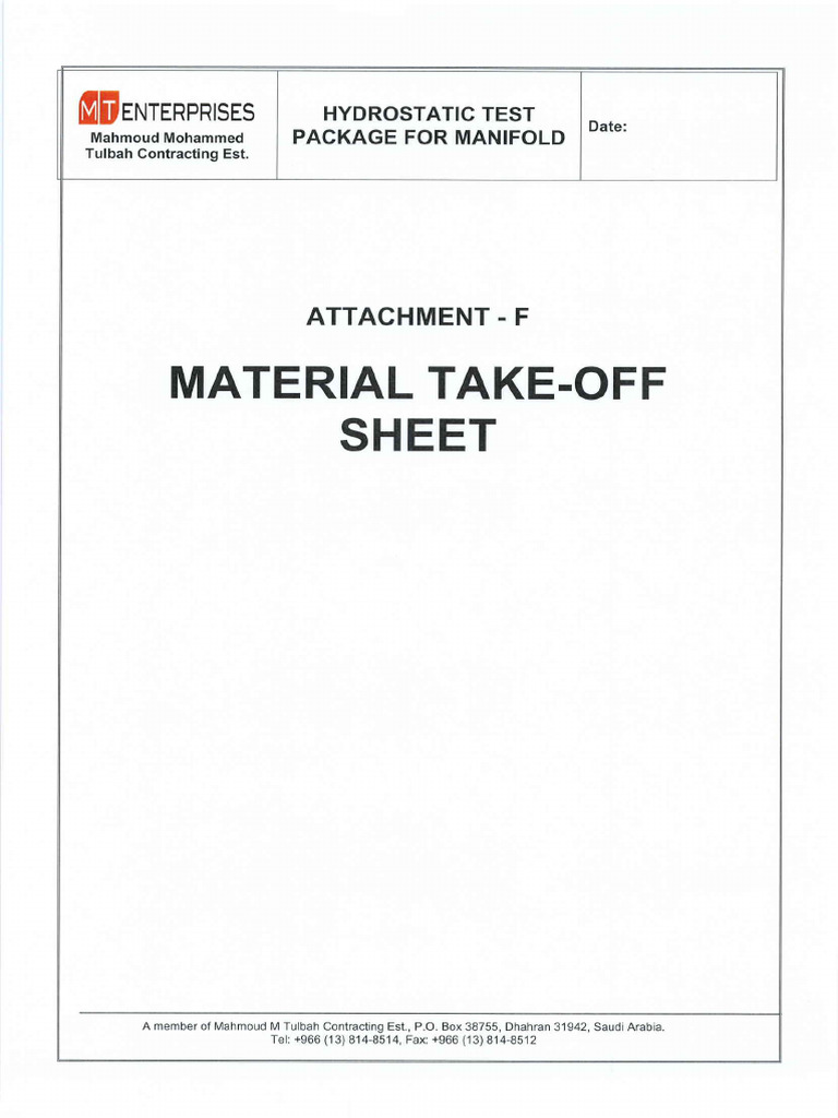 Pneumatic Manifold Pressure Stand Submittal (Aramco Approved) - MTO | PDF