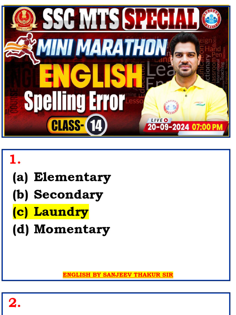 Spelling Error | PDF