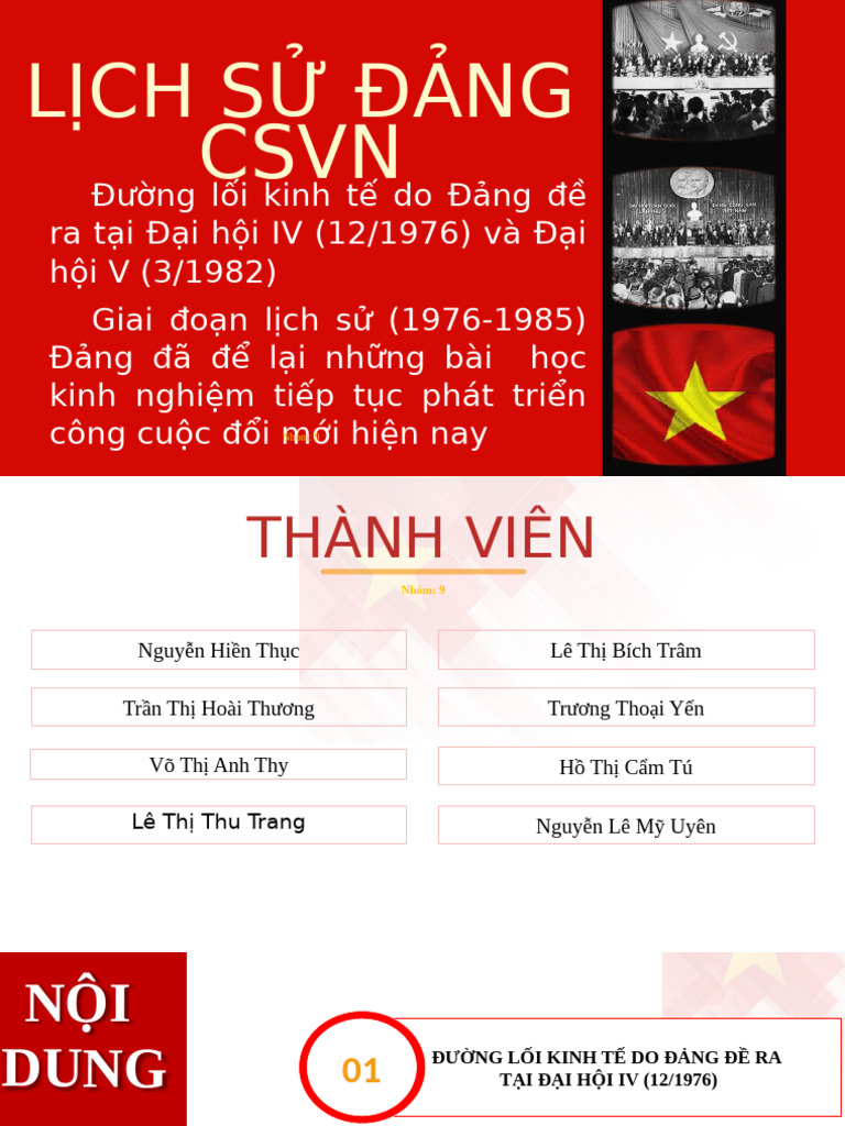 Bài Thuyết Trình - Lịch Sử Đảng - Nhóm 9 Fix2 | PDF
