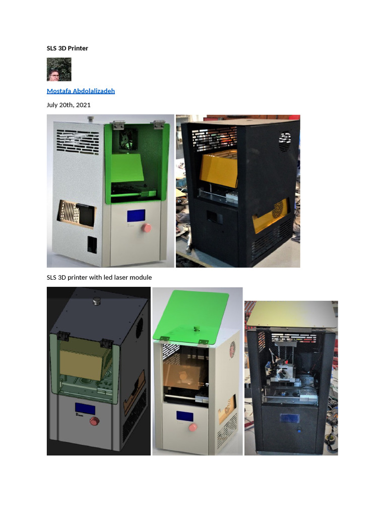 SLS 3D Printer With Laser Module | PDF