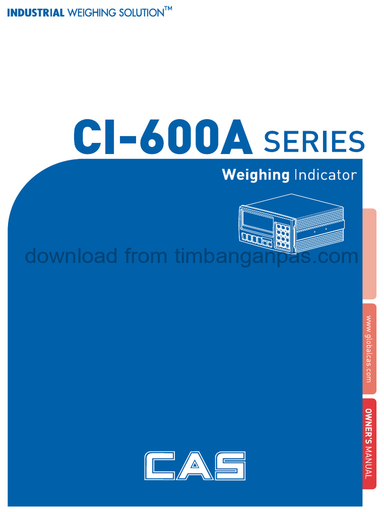 CAS CI-600A User Manual | PDF | Analog To Digital Converter | Calibration