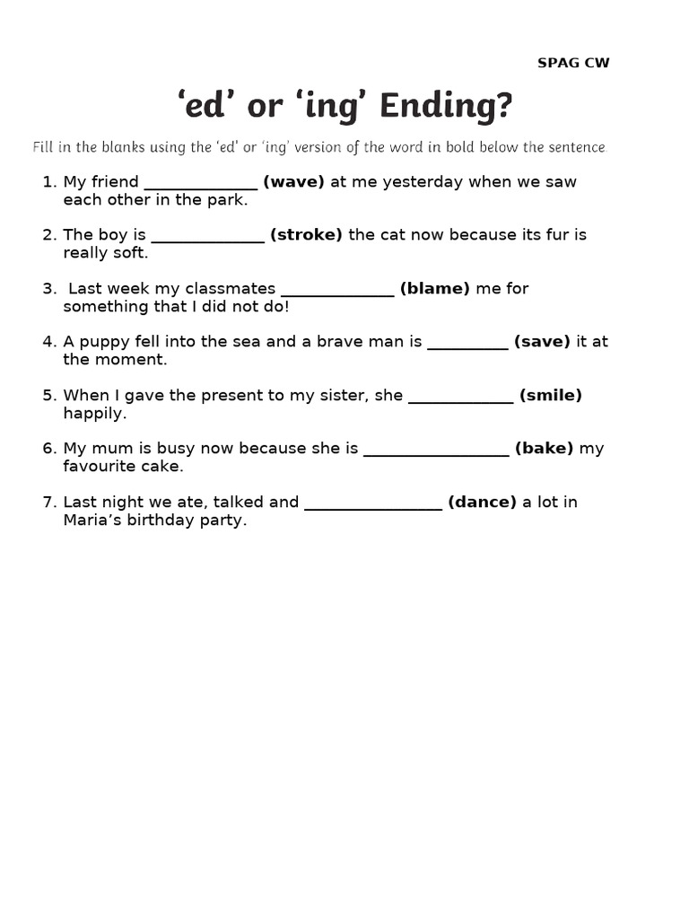 T2-E-292-Ed-or-Ing-Ending-Worksheet_ver_2 | PDF