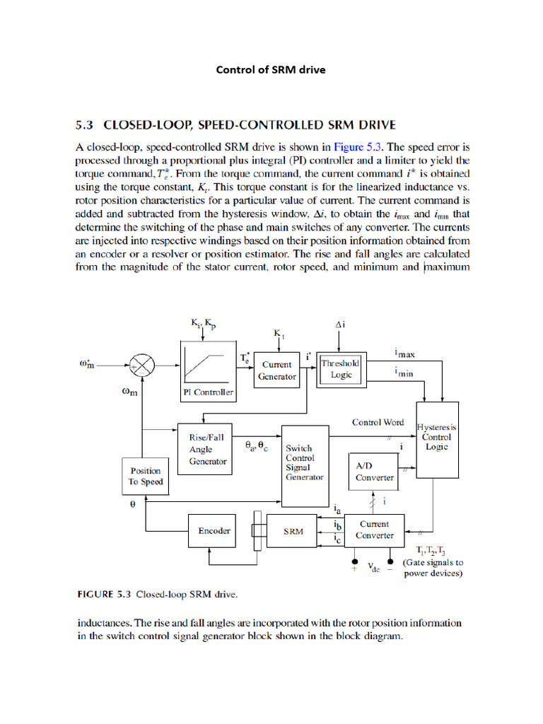 SRM-Current and Speed Controller Design | PDF