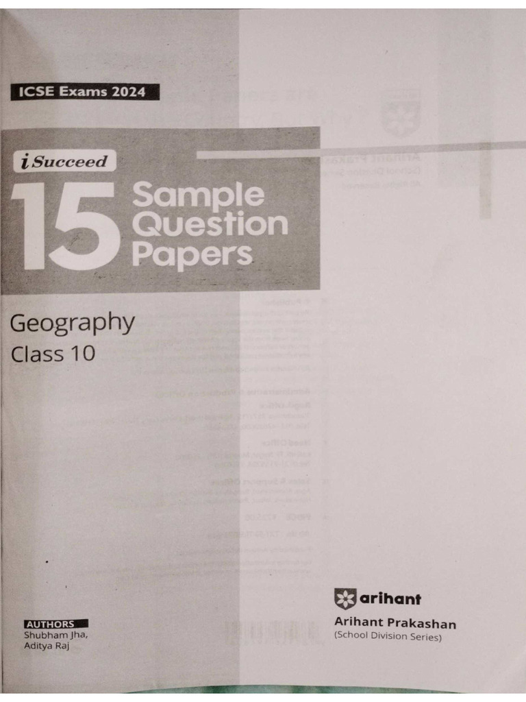 Arihant Geography @catchme - Here ICSE C-10 Ayush | PDF