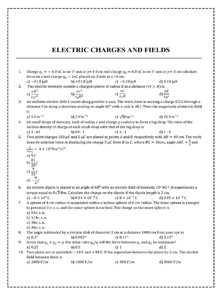 Electric Charges and Its Fields | PDF