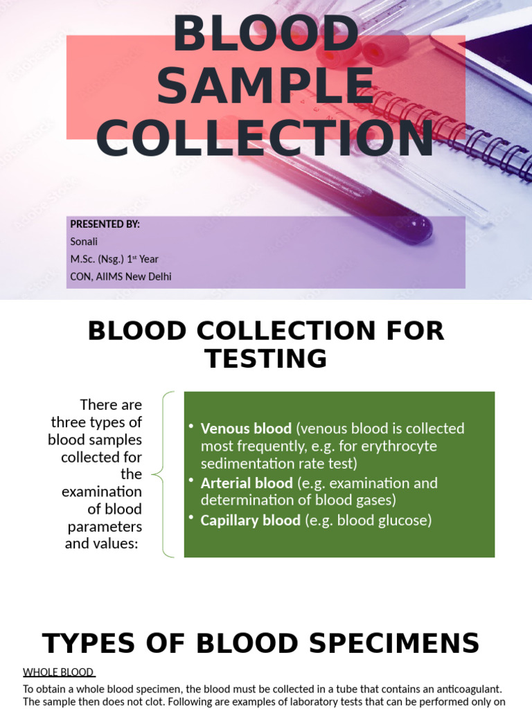 Blood sample collection | PDF | Blood Plasma | Blood
