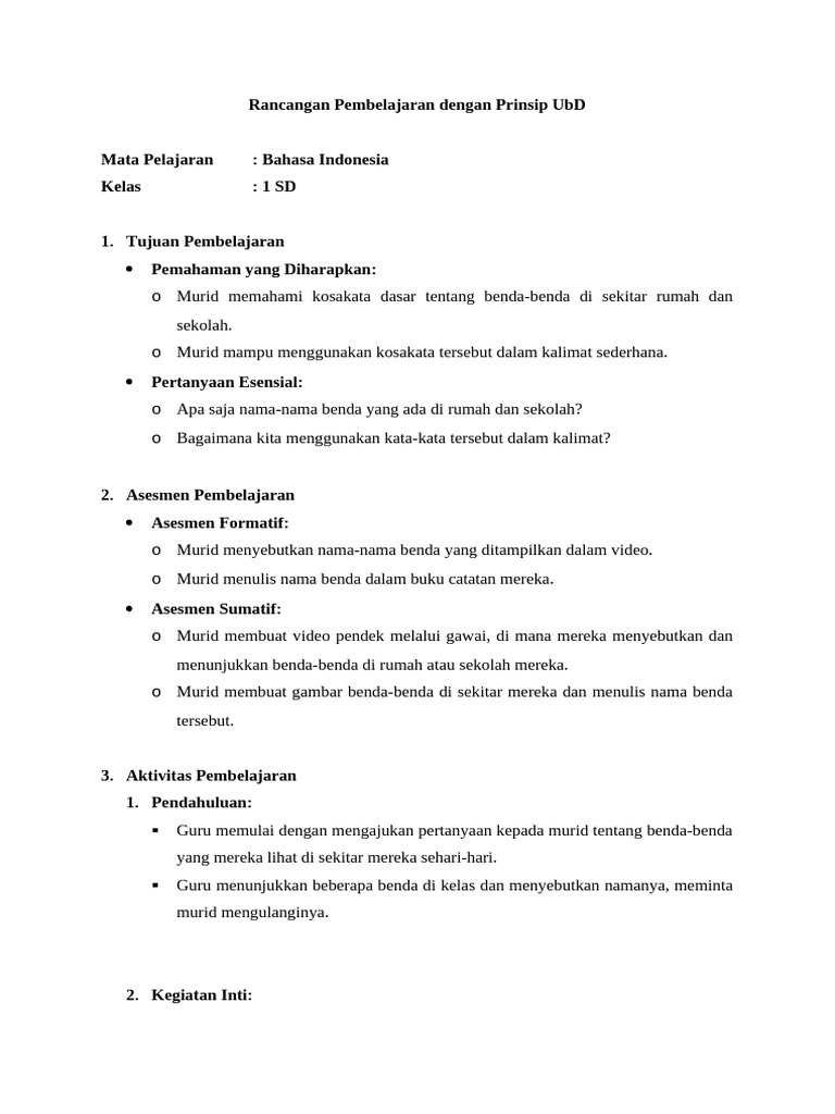 Modul Ajar UbD | PDF