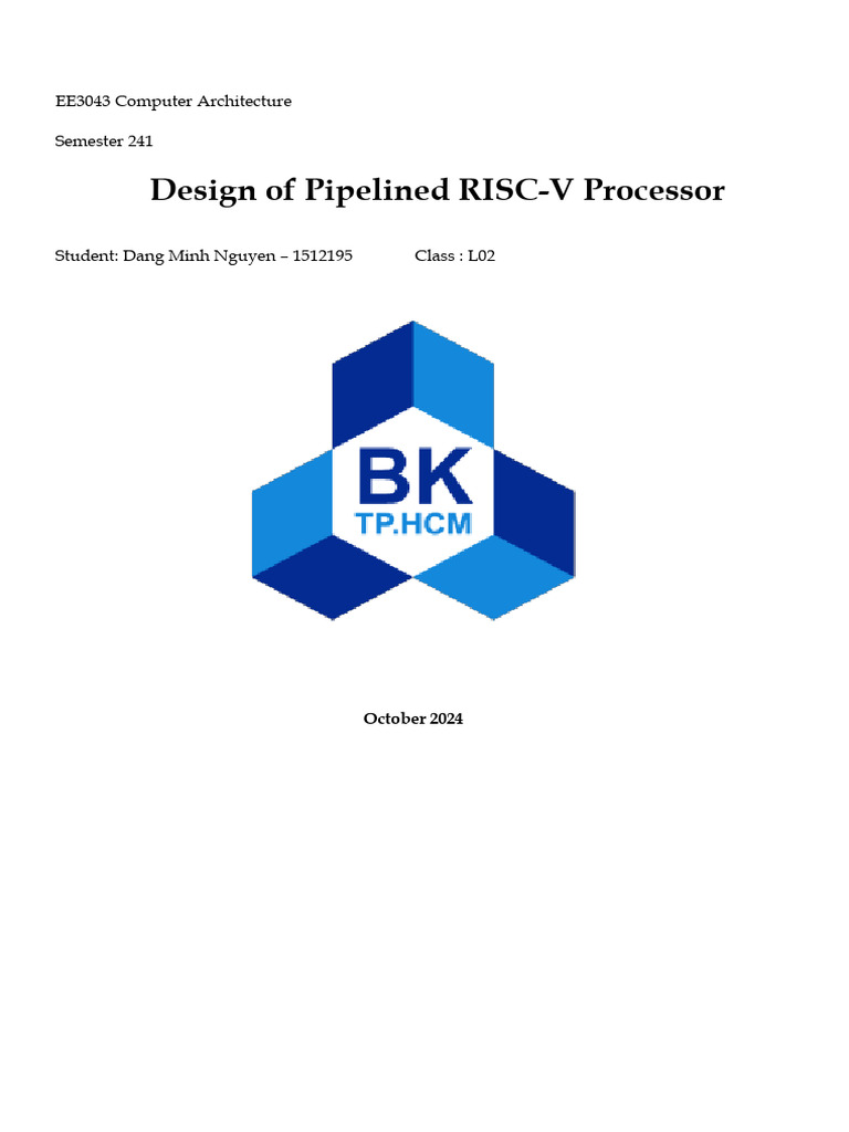 RISC-V Processor Design Guide | PDF | Central Processing Unit | Computing