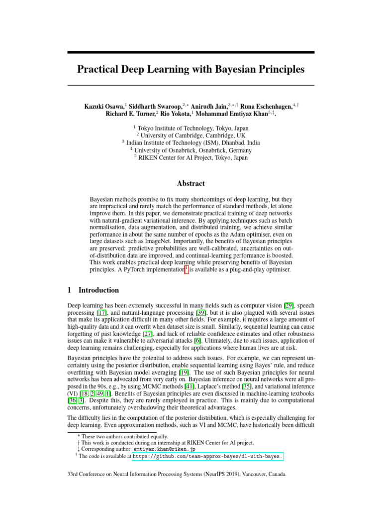 Vogn | PDF | Deep Learning | Bayesian Inference
