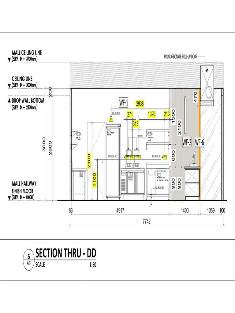 Power Outlet elevation (section thru dd) | PDF