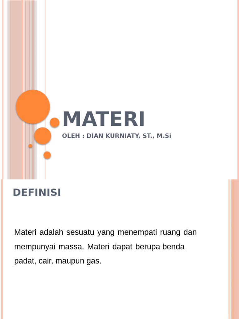 Materi (Kimia Dasar) | PDF