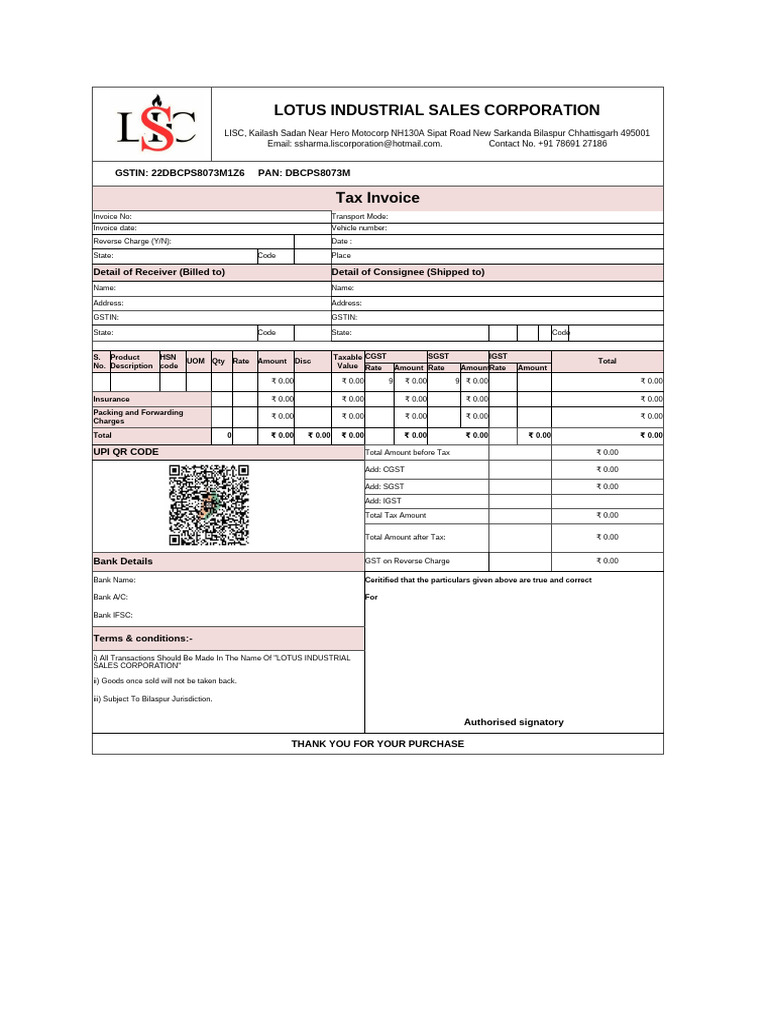 Lisc Tax Inv Format | PDF | Payments | Government Finances