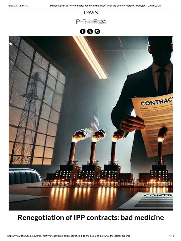 Renegotiation of IPP Contracts Bad Medicine or Just What The Doctor ...