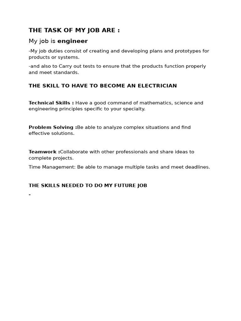 My Job Is | PDF