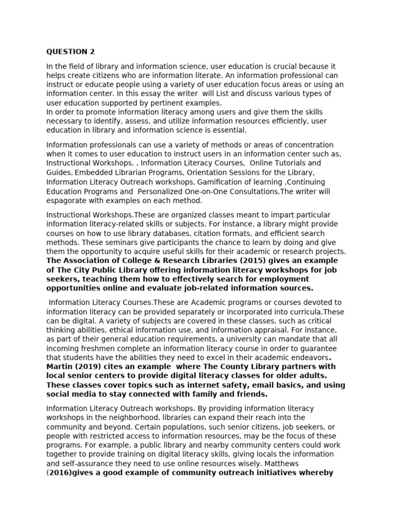 ais final assignment | PDF | Information Literacy | Libraries