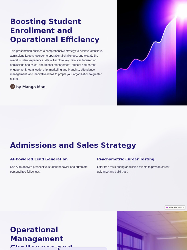 Boosting Student Enrollment and Operational Efficiency | PDF ...