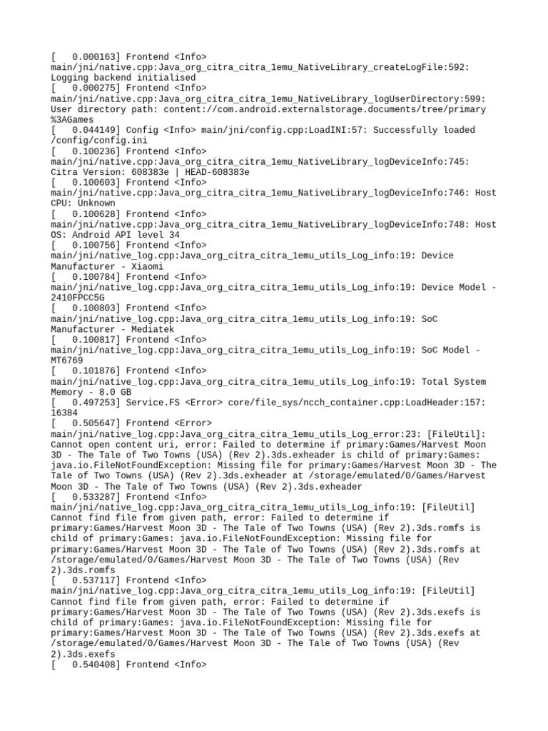 Citra Log | PDF | Computing | Computing Platforms