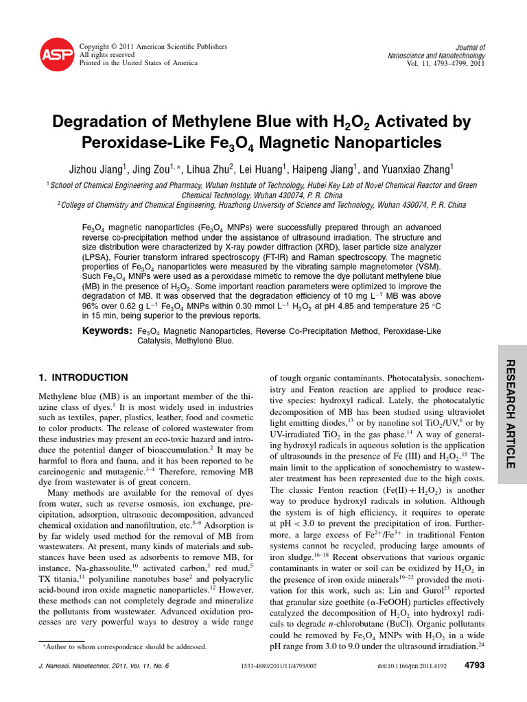 Mechanism of Cat Deg. | PDF | Titanium Dioxide | Ultraviolet